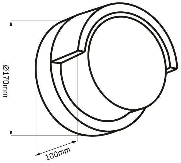 LED Venkovní nástěnné svítidlo ESSEN LED/10W/230V IP44 černá