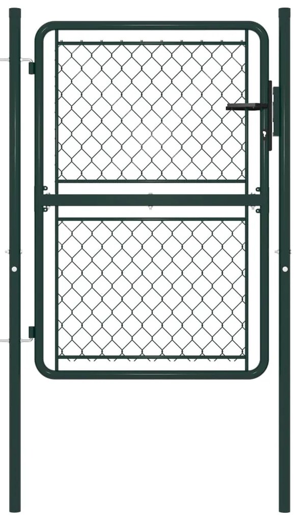 Zahradní branka ocel 100 x 150 cm zelená