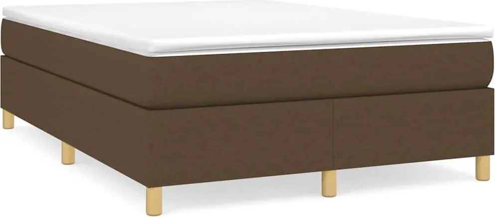 Rám postele s boxspringem tmavě hnědý 140 x 200 cm textil 3120964