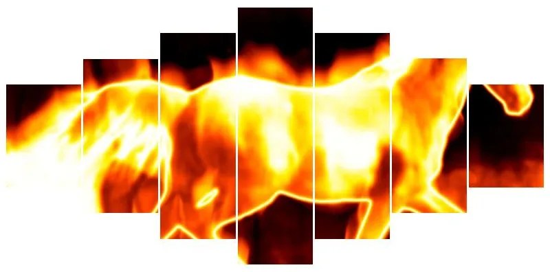 Obraz ohnivého koně (210x100 cm), 40 dalších rozměrů