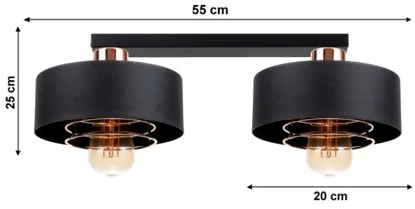 Přisazený lustr VEST 2xE27/60W/230V