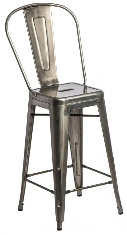 Barová židle Tolix, metalická