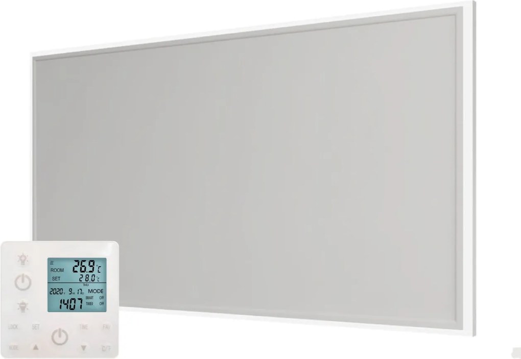 Stropní Infrapanel CEILING LED 800W | Výhřevnost 14.5 m2 | 128x63 cm | LED světlo | Bezdrátový termostat
