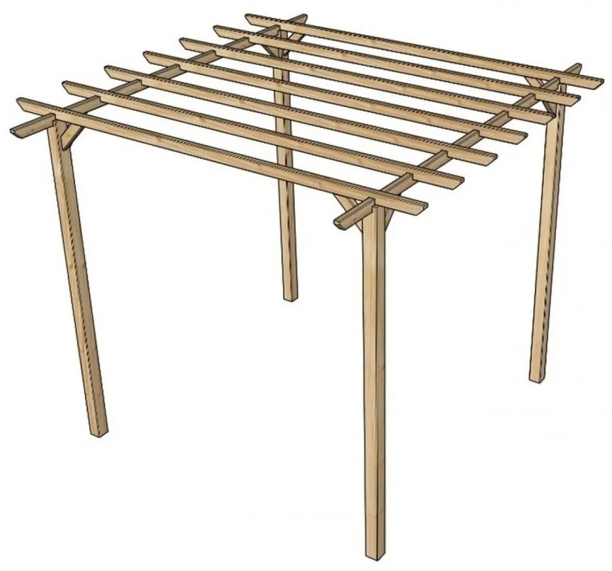 Zahradní pergola 3 x 3 m Dekorhome