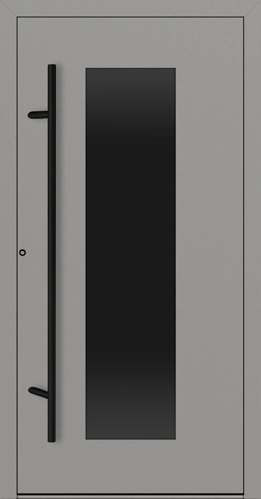 Hliníkové vchodové dveře FM Turen Premium P90 M28 BLACKLINE šedá/bílá RAL9007/9016 Orientace dveří: Levé, otevírání dovnitř, Standardní rozměr dveří včetně rámu: 100 cm x 200 cm - vnější rozměr rámu