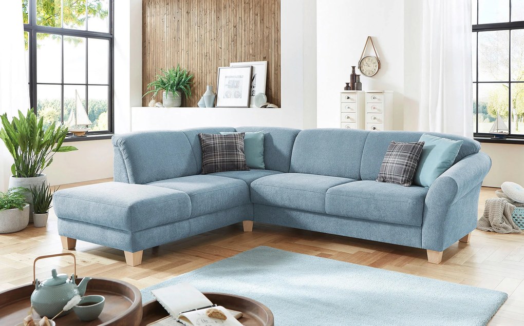XXXLutz ROHOVÁ SEDAČKA, textil, světle modrá Sit & More - Sedací soupravy - 000144005334