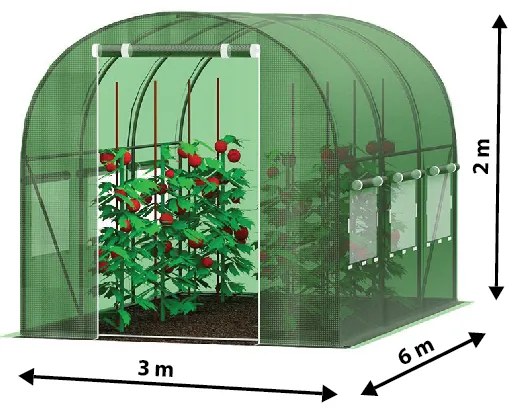 Foxigy Zahradní fóliovník 3x6m s UV filtrem PREMIUM