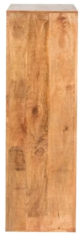 furniture-nabytek.cz - Masivní vitrína Countryside z mangového dřeva, lakovaná, hnědá – 118×45×140 cm