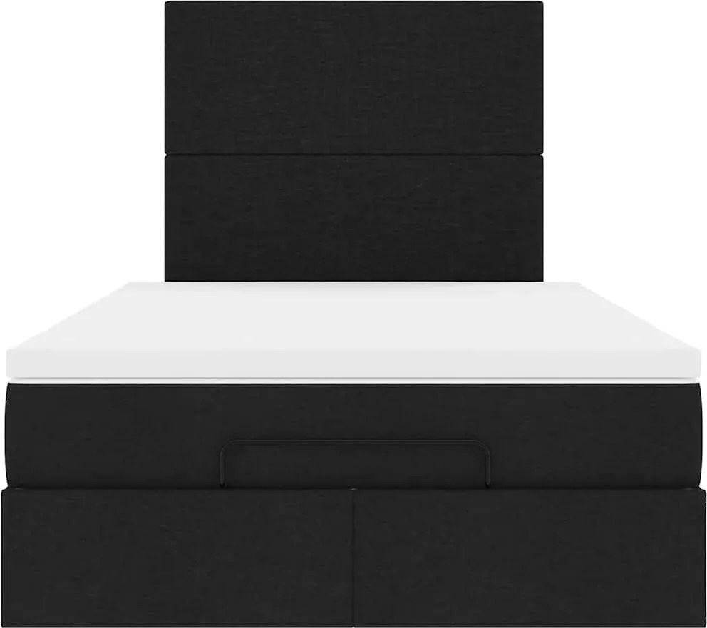 Osmanský rám postele s matrací černá 120x190 cm textil 3313059