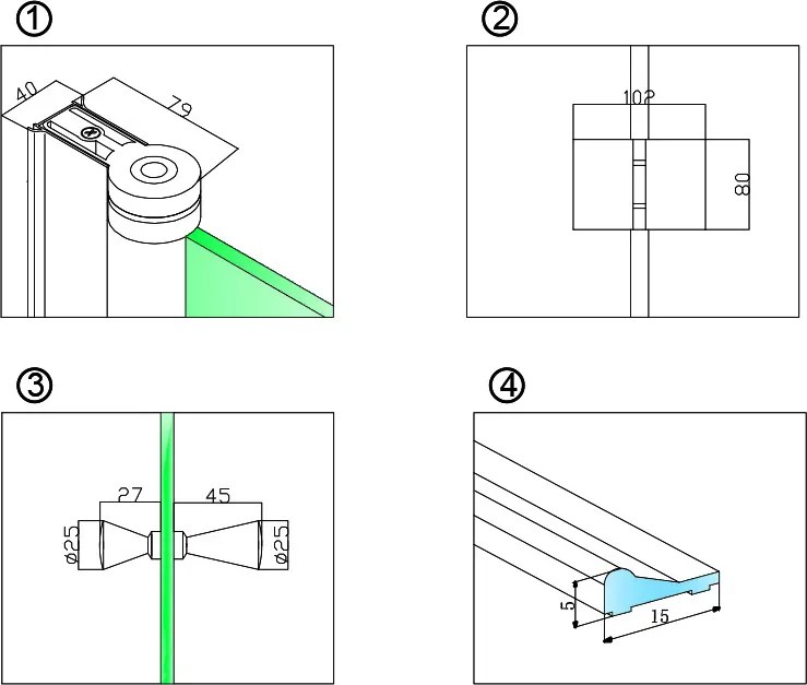 BPS-koupelny Čtvercový sprchový kout HYD-SK1290C 100x100 chrom/transparent - bez vaničky