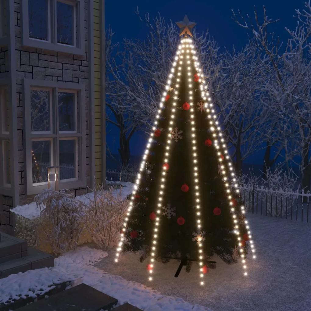 Světelná síť na vánoční stromek 400 studených bílých LED 400 cm - Default Title