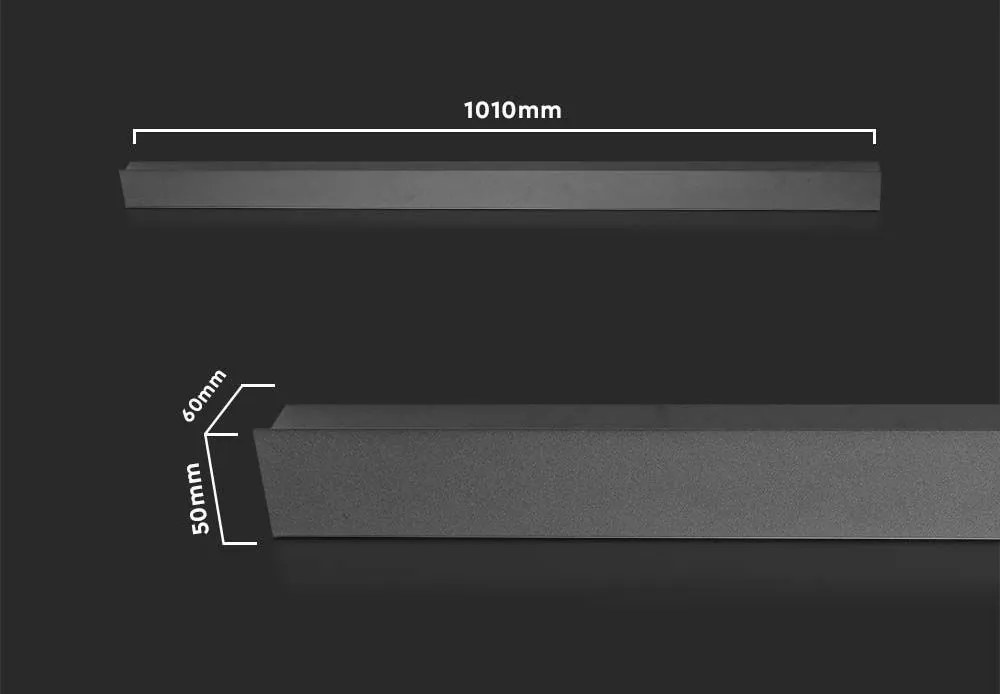 LED Solution Černé LED lineární nástěnné svítidlo 16W IP65 23022