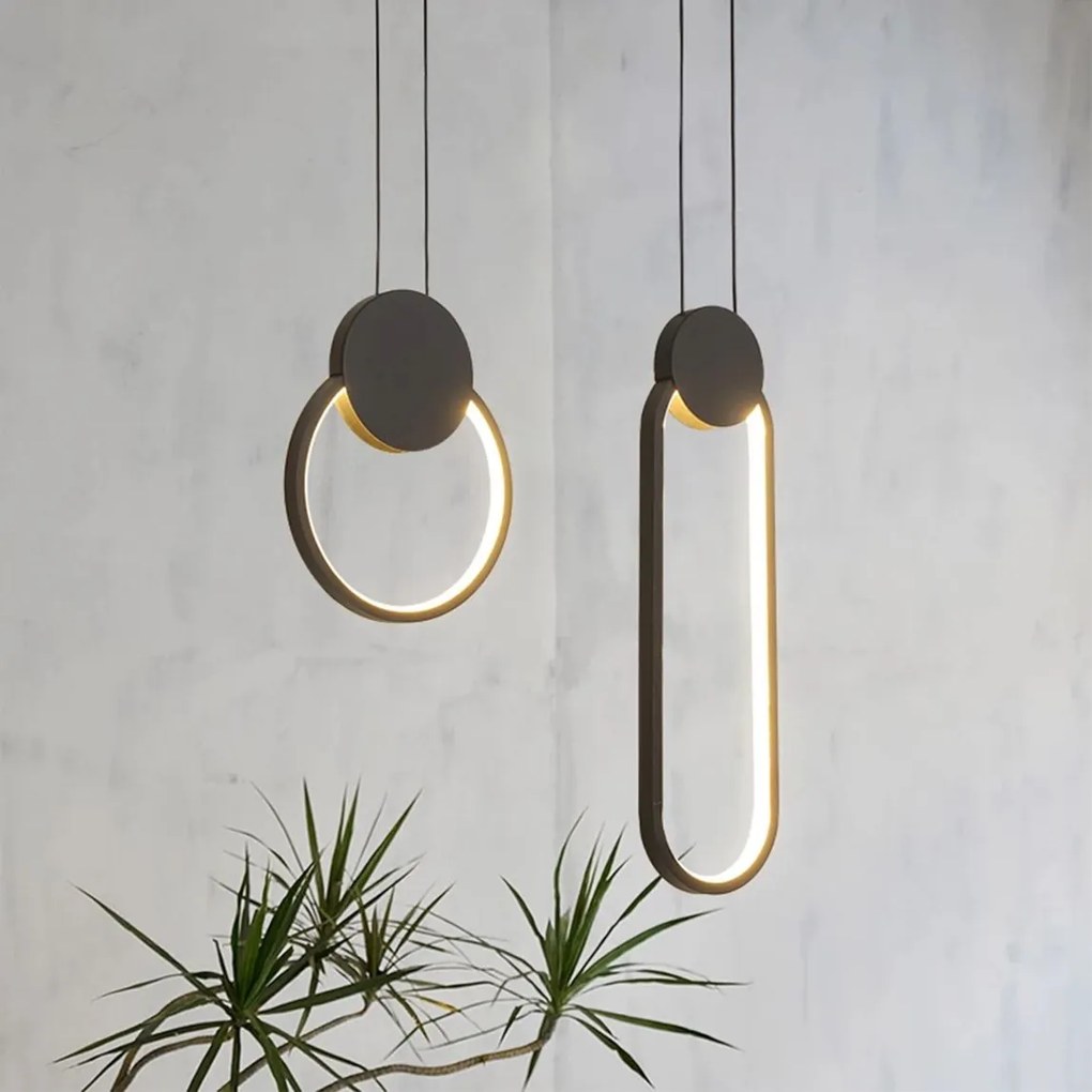 Toolight - LED závěsné stropní kruhové svítidlo APP852-CP, černá, OSW-07021