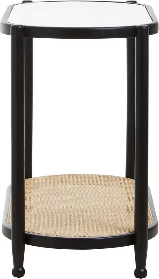 Černý/v přírodní barvě konzolový stolek se skleněnou deskou 49x100 cm Cebu – Premier Housewares