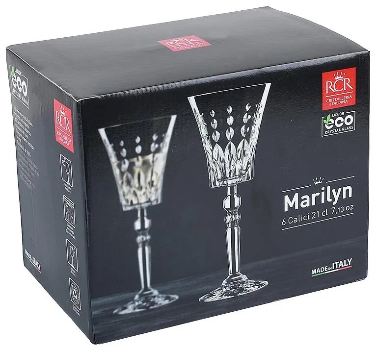 RCR MARILYN SKLENICE NA VÍNO 210 ML SADA 6 KS