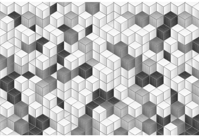 DIMEX | Vliesové fototapety na zeď Bloky krychle MS-5-0301 | 375 x 250 cm| černá, bílá