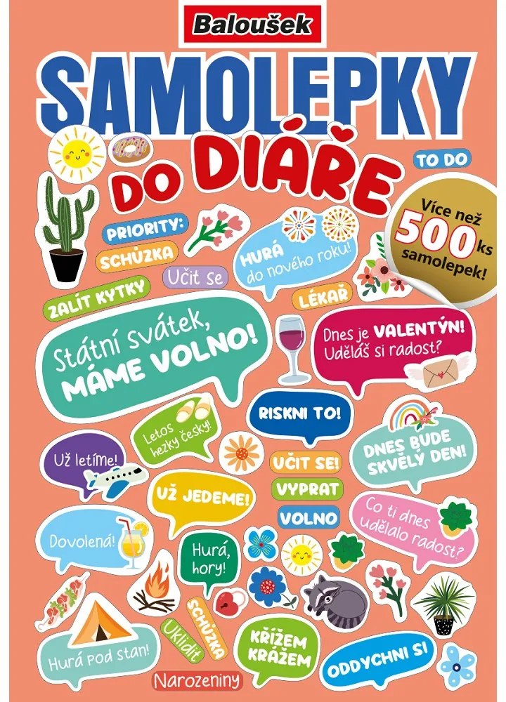 Baloušek - samolepkový sešit A5, Samolepky do diáře