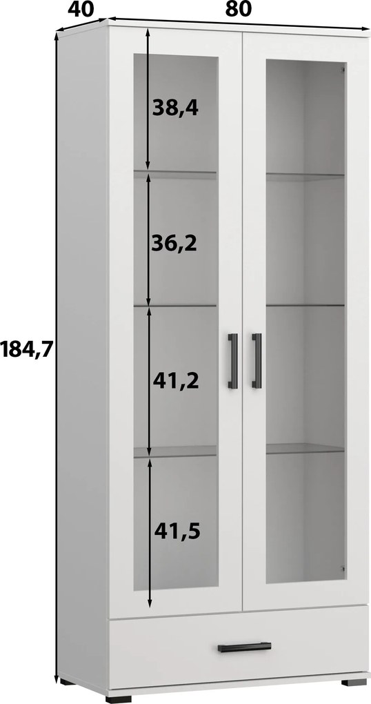 ADRK Furniture Frazio Vitrína ADRK-SHC-FRA-80-ART