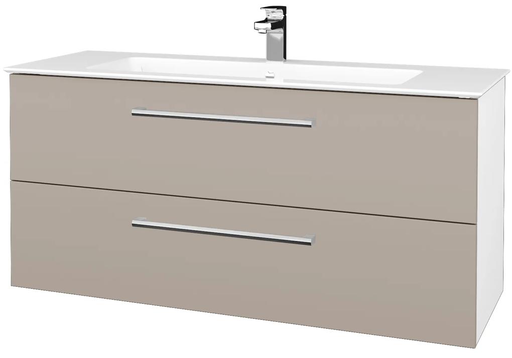 Dřevojas Koupelnová skříň GIO SZZ2 120 Varianta: M01 Bílá mat / Úchytka T06 / M01 Bílá mat