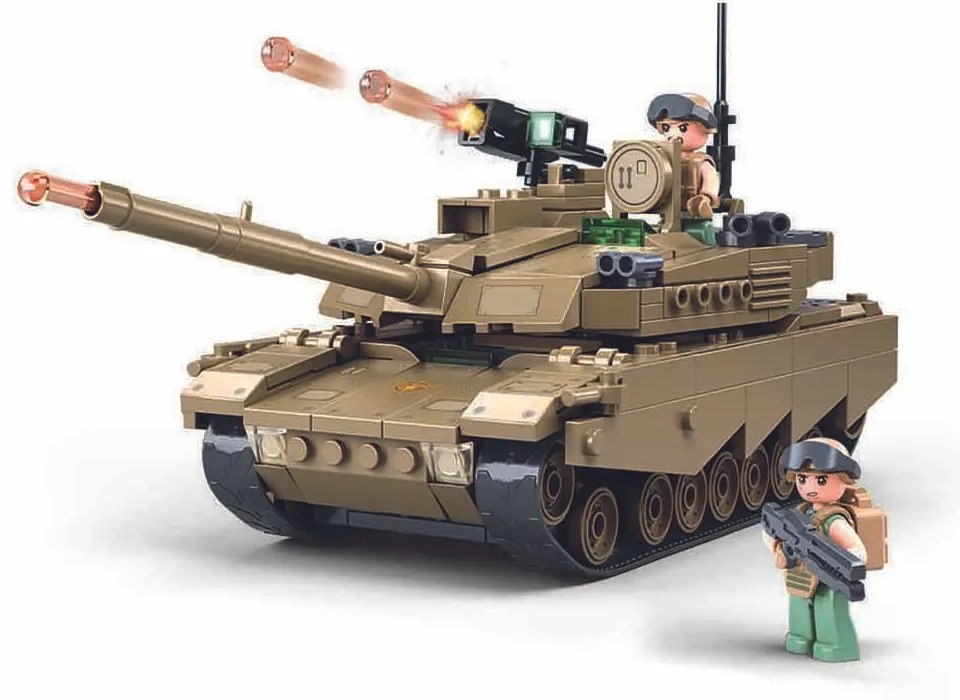 Sluban Army M38-B1256 Tank OEF-M1XS