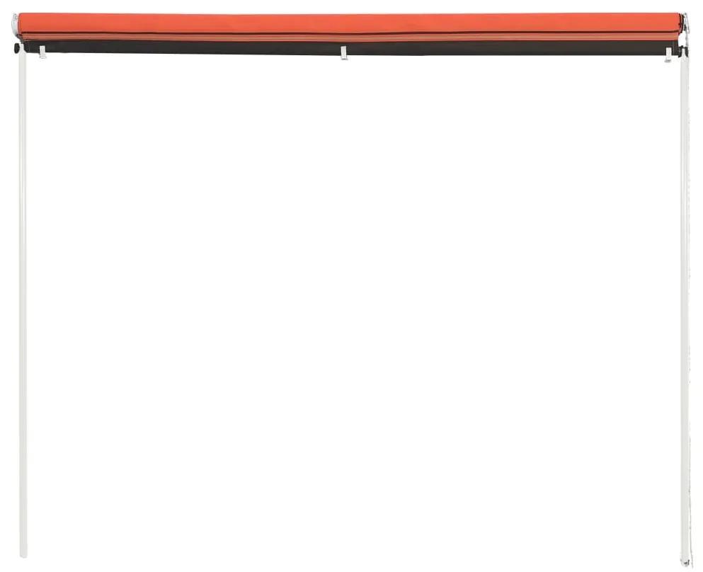 Zatahovací markýza 400 x 150 cm oranžovo-hnědá