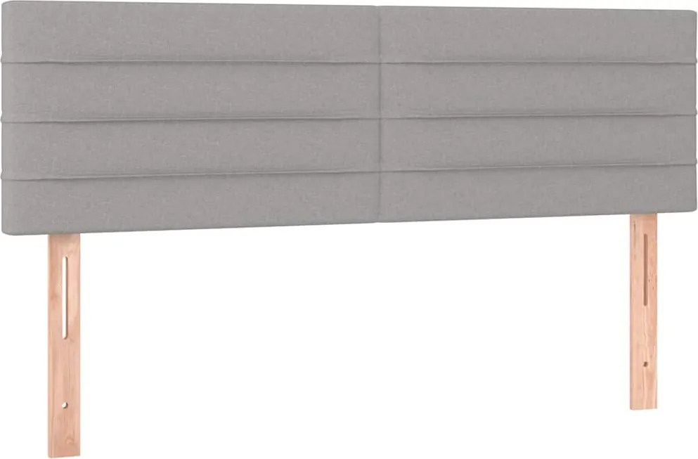 Box spring postel s matrací světle šedá 140 x 190 cm textil 3126877