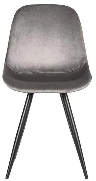 LABEL51 Sametová jídelní židle CAPRI šedá Color: Grey FF-45.031