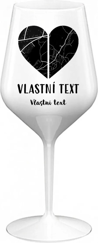 Personalizovaná nerozbitná sklenice - Dvě místa, jedno srdce