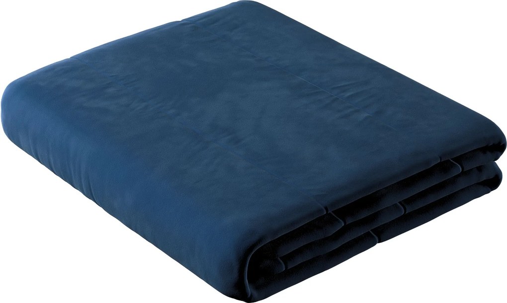 Sametový přehoz Velvet barva tmavě modrá látka lesklé, sametová