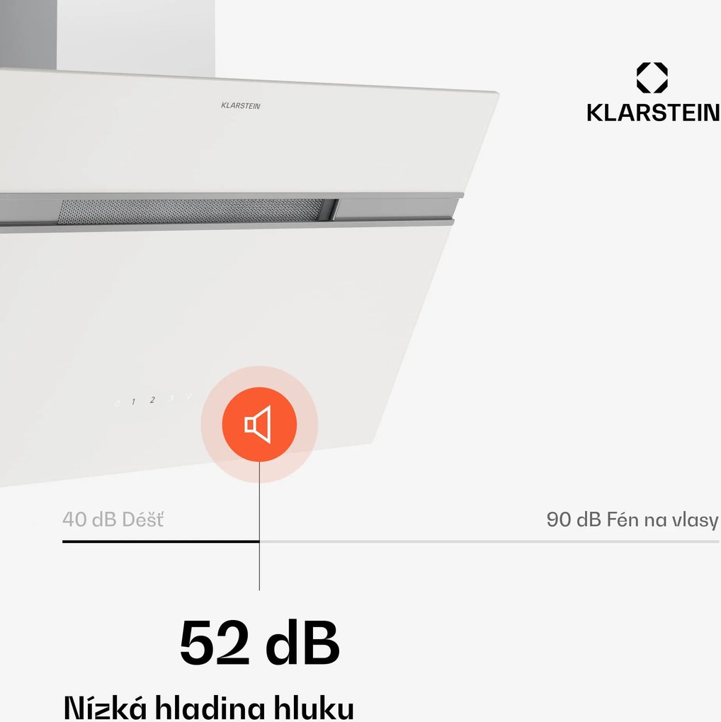 Klarstein Alina digestoř | 60 cm | 600 m³/h | Tichá | EEK A