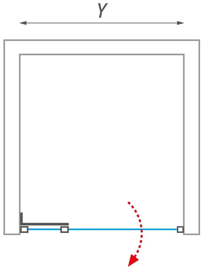 Roth Jednokřídlé sprchové dveře GDO1N se setem profilů GZN pro instalaci do niky Varianta: šířka: 110 cm, orientace: Uni - (GDO1N/1100_GZN), Barva profilů a typ výplně: profily: brillant, výplň: transparent