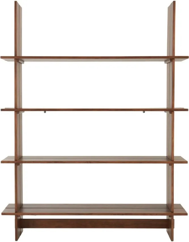 Regál z borovicového dřeva v tmavě přírodní barvě 140x180x40 cm Tottori – Jotex