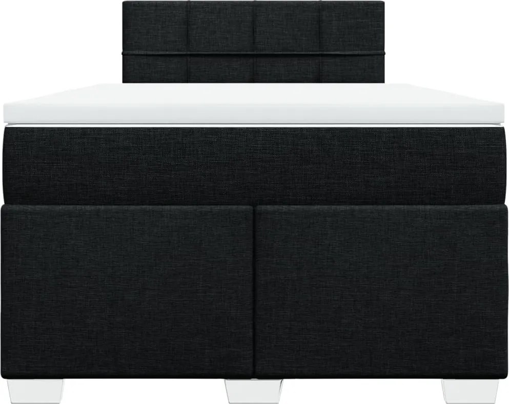 Box spring postel s matrací černá 120x200 cm textil 3288157