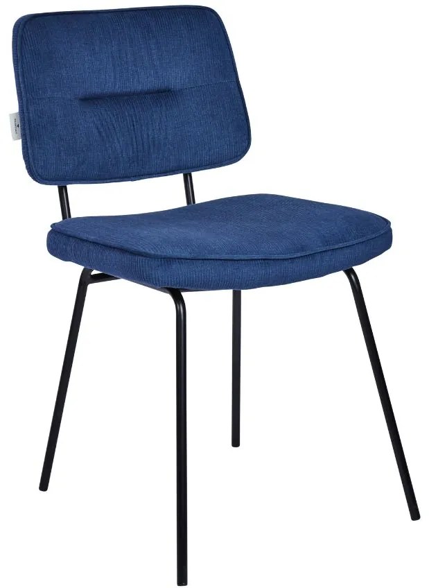 OnaDnes -20% Tmavě modrá manšestrová jídelní židle Tom Tailor Color Tube
