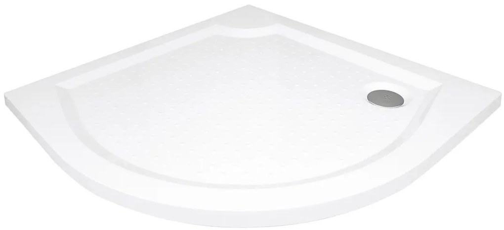 Gelco, VIVA90 sprchová vanička z litého mramoru, čtvrtkruh, 90x90x4cm, R550, GV559