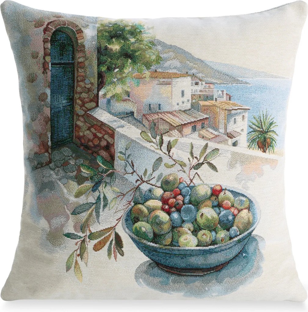 GOBELÍNOVÝ DEKORAČNÍ POVLAK NA POLŠTÁŘ PENINSULA2 45X45 CM VZOROVANÝ