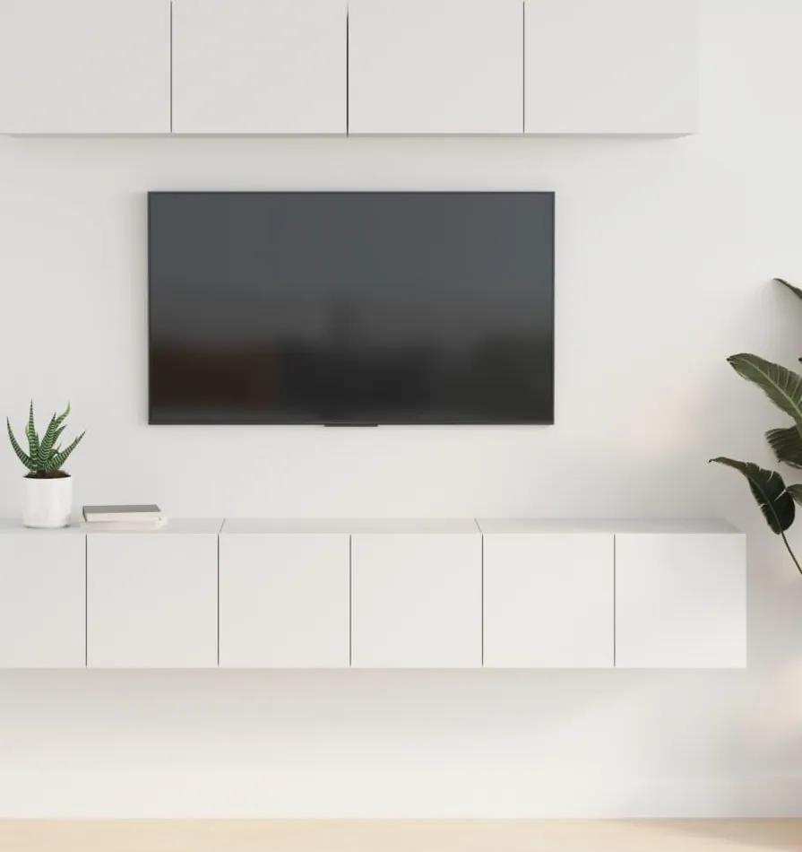 vidaXL 5dílný set TV skříněk kompozitní dřevo [3114427] Barva: bílá s vysokým leskem
