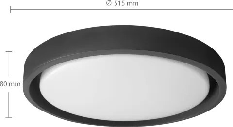 Brilagi -LED Stmív. svítidlo MATTEO LED/60W/230V 3000-6500K pr. 51,5 cm černá+DO