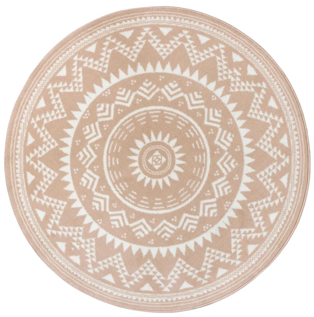 Hanse Home Collection koberce Kusový koberec Celebration 105505 Valencia Ivory kruh - 140x140 (průměr) kruh cm