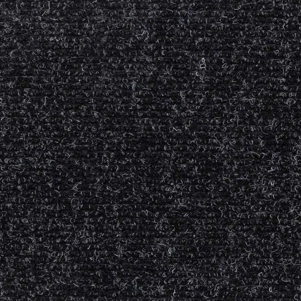 Schodové rohože samolepicí 15 ks 76 x 20 cm černé obdélníkové 326926
