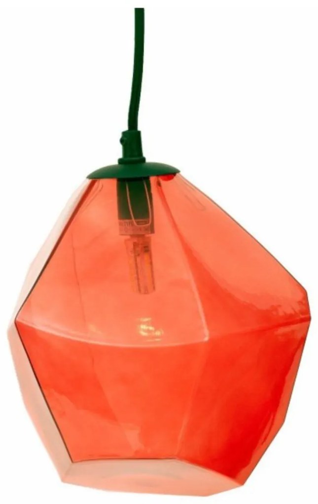 Pureo Červené závěsné svítidlo ML7008 Jevelo, 25x23 cm