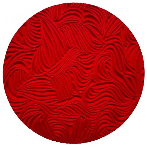 Kamohome Dřevěný obraz na zeď v abstraktním stylu Unique Barva: Červená