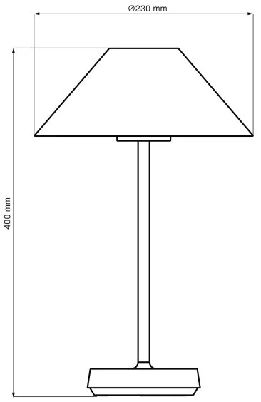 LED Stmívatelná stolní lampa SERENGETI LED/3,4W/5V USB 3600 mAh IP44 černá