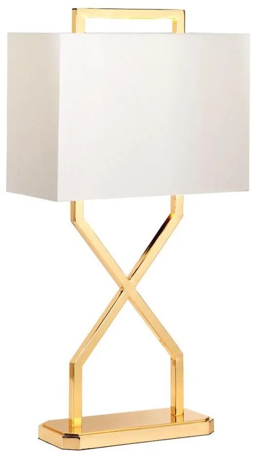 Elstead CROSS-TL-IVORY - Stolní lampa CROSS 1xE27/60W/230V zlatá/bílá
