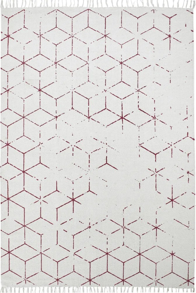 Obsession, AKCE: 80x150 cm Ručně tkaný kusový koberec Stockholm 342 FUCHSIA, bílá, obývací pokoj
