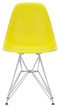 Eames Plastic Chair DSR chrom žlutá bílé na tvrdou podlahu Vitra