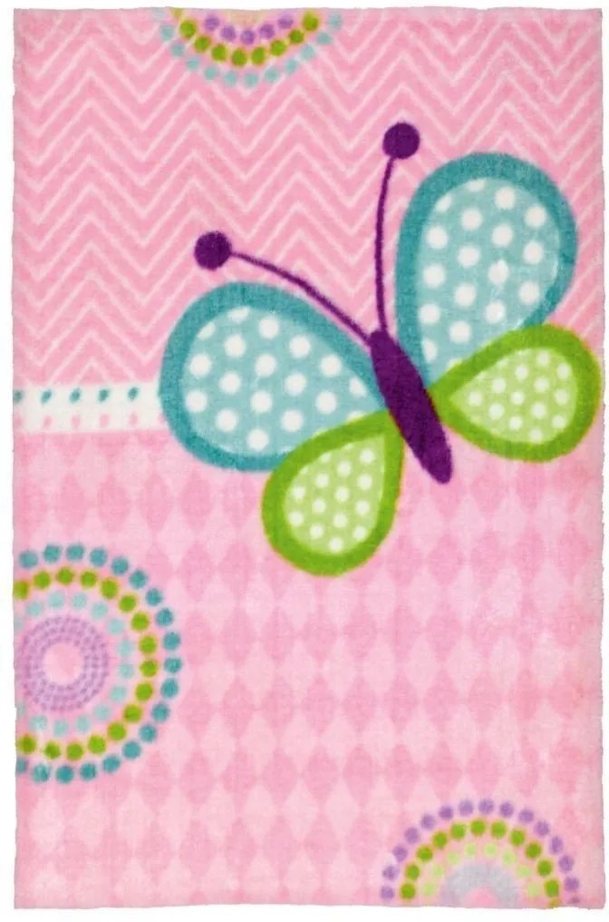 Obsession koberce Dětský kusový koberec Lollipop 184 Butterfly 90x130