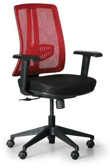 Kancelářská židle HUMAN, černá/modrá, plastový kříž