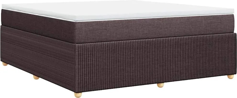 Box spring postel s matrací tmavě hnědá 180x200 cm textil 3285591