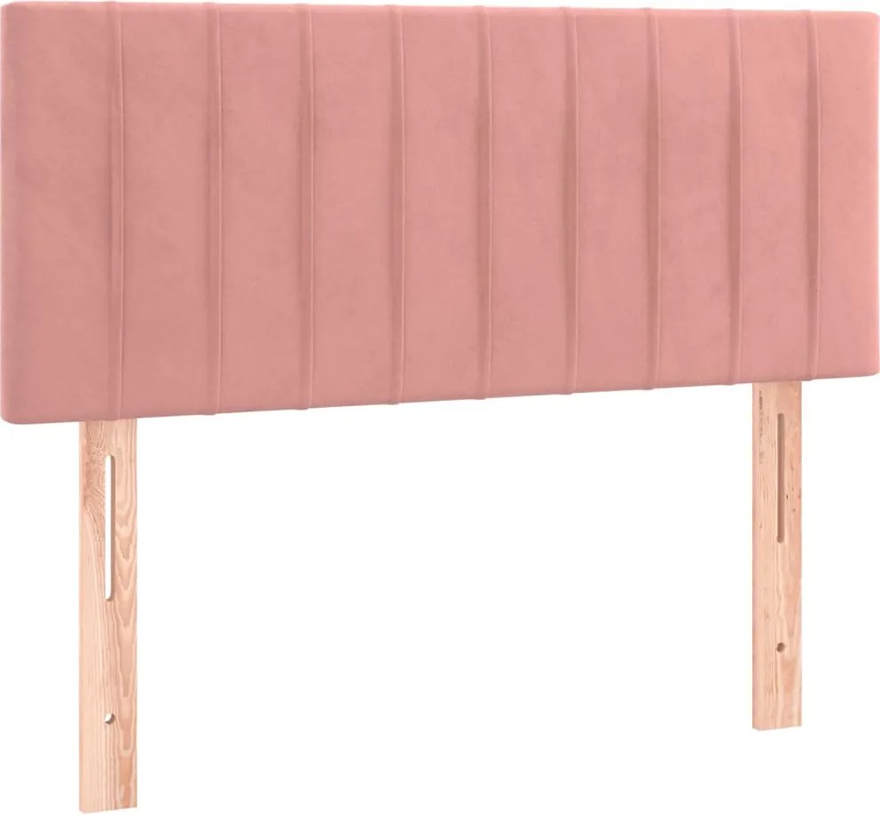 Box spring postel s matrací růžová 120 x 200 cm samet 3141418